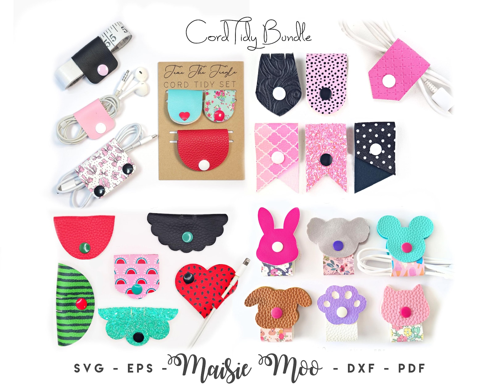 Cord Keeper SVG Mega Bundle, 24 Cable Organizer Templates With Display ...