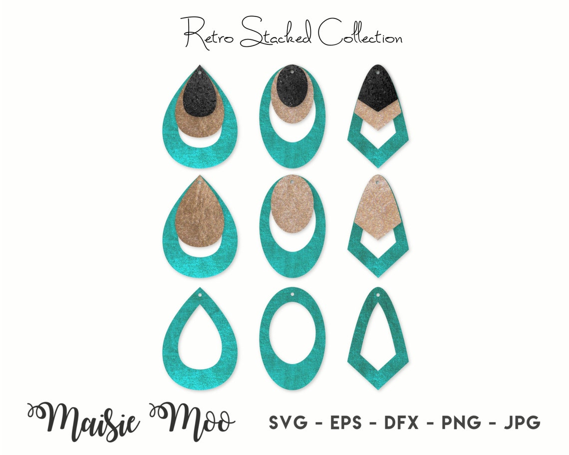 Earring SVG Layered Earring Cricut Earring Template Faux - Etsy