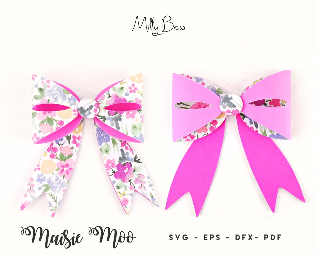 Bow Template Vintage Bow SVG Cricut Bow Template Double - Etsy