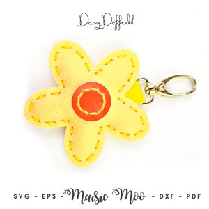 Faux Leather Bag Charm Pattern, Keychain SVG, Butterfly, Flowers, Plump ...