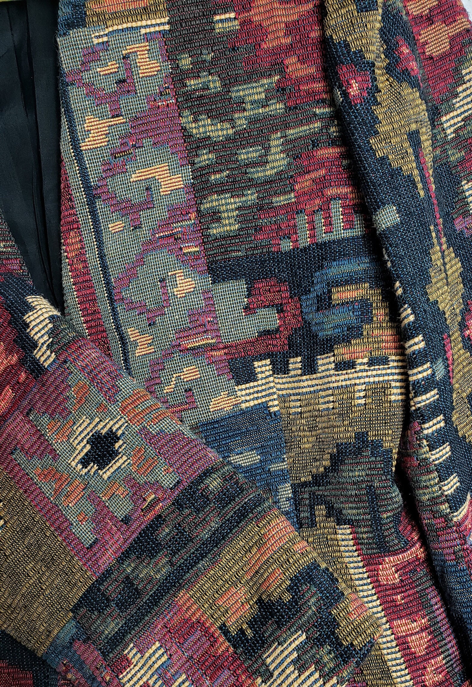 Vintage Aztec Ladies Blazer/deborah MURRAY Tapestry Jacket/tag Size XS ...