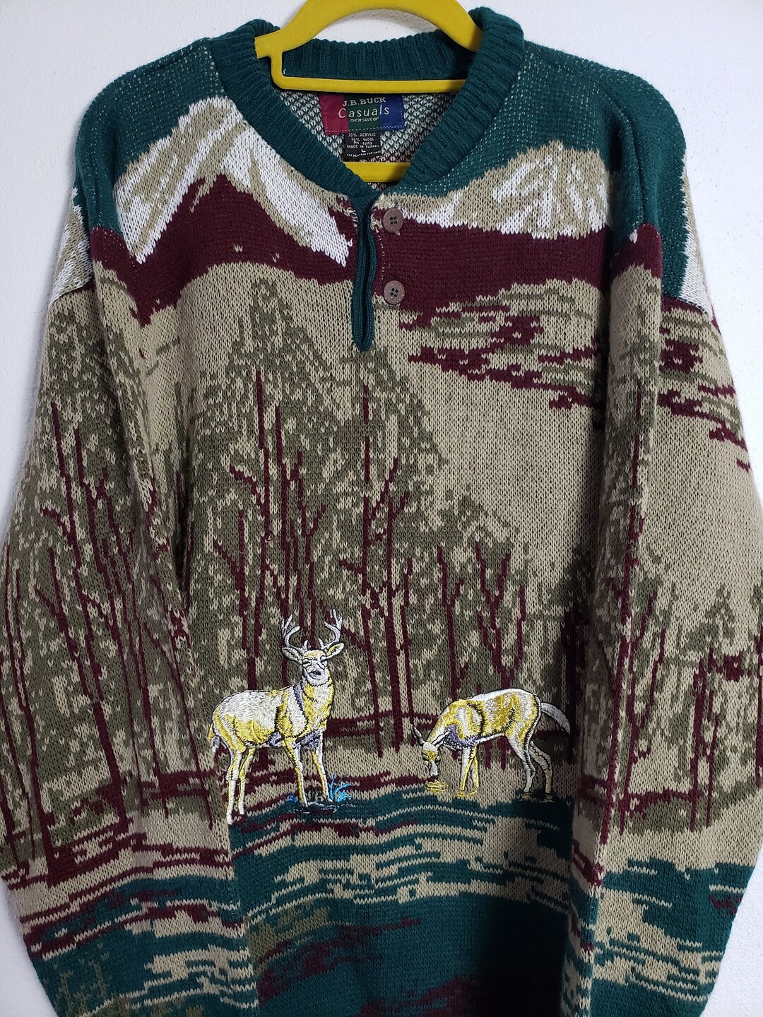 Vintage Graphic Knit Jumper/funky Print Pullover/tag Size L - Etsy