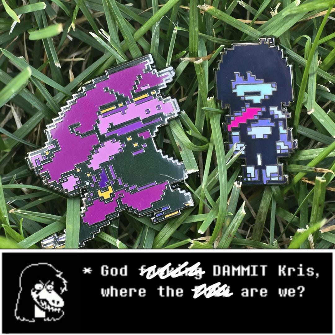 God Dammit Kris, Where the Hell Are We? - Deltarune Hard Enamel Pin Set ...