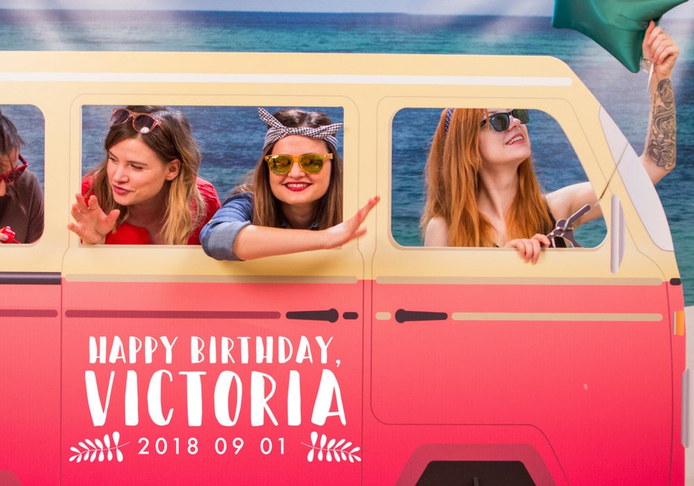 Photo Booth; Hippie Van; Hippie Photo Booth; 60s - 70s Party Decoration ...