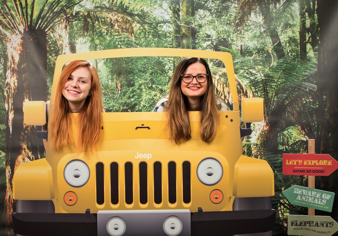 Photo Booth; Pink Safari SUV; Jungle Photo Booth, PRINTABLE - Etsy