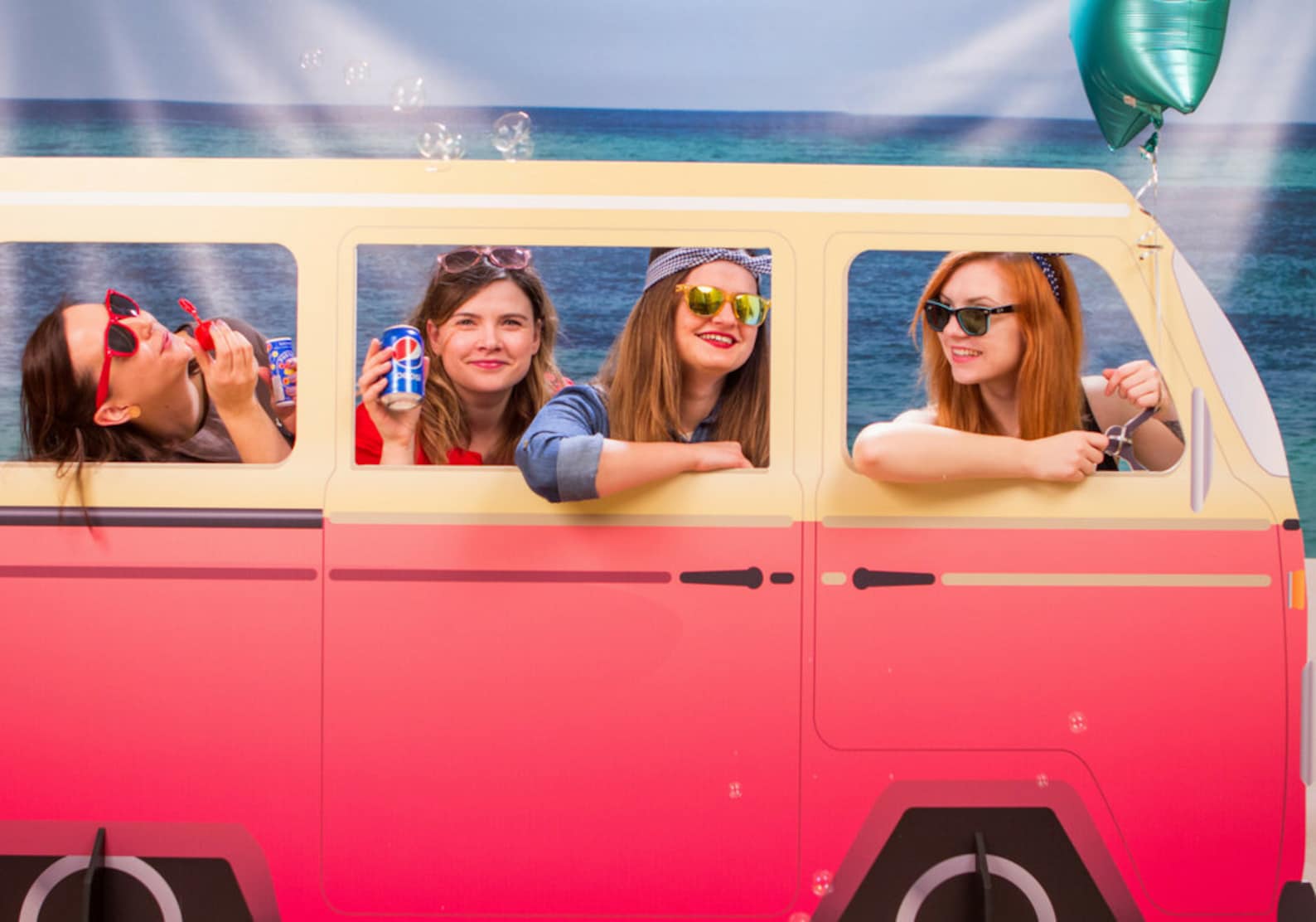 Photo Booth; Hippie Van; Hippie Photo Booth; 60s - 70s Party Decoration ...