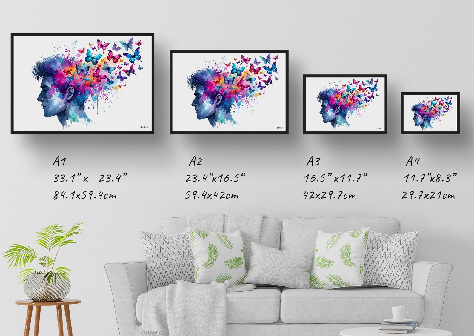 Psychotherapy Psychiatrist Wall Art Print Watercolour Psychology ...