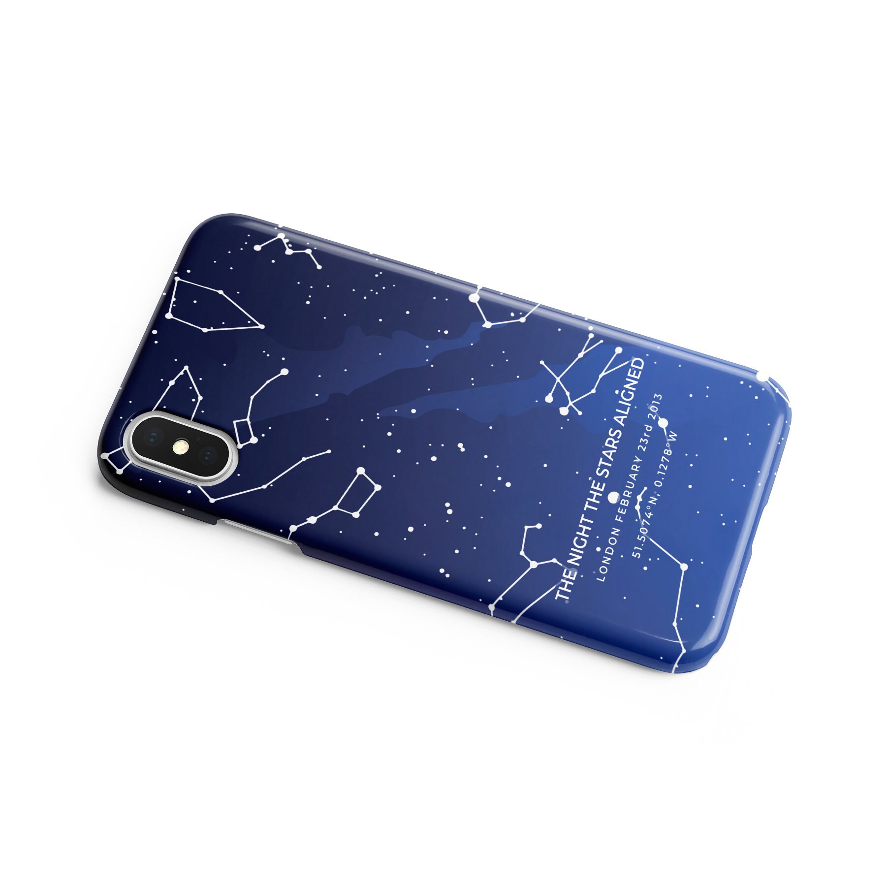 Blue Galaxy Custom Starmap Phone Case. Personalized - Etsy