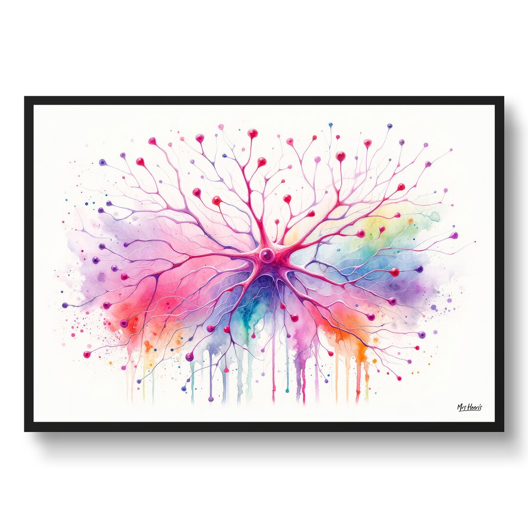 Pyramidal Neurons Print Brain Cells Neurology Neurologist Wall Art ...