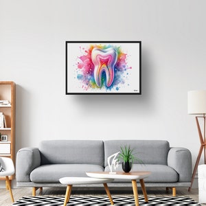 Molar Tooth Art Print Dental Dentist Wall Art Print Watercolour Molar ...
