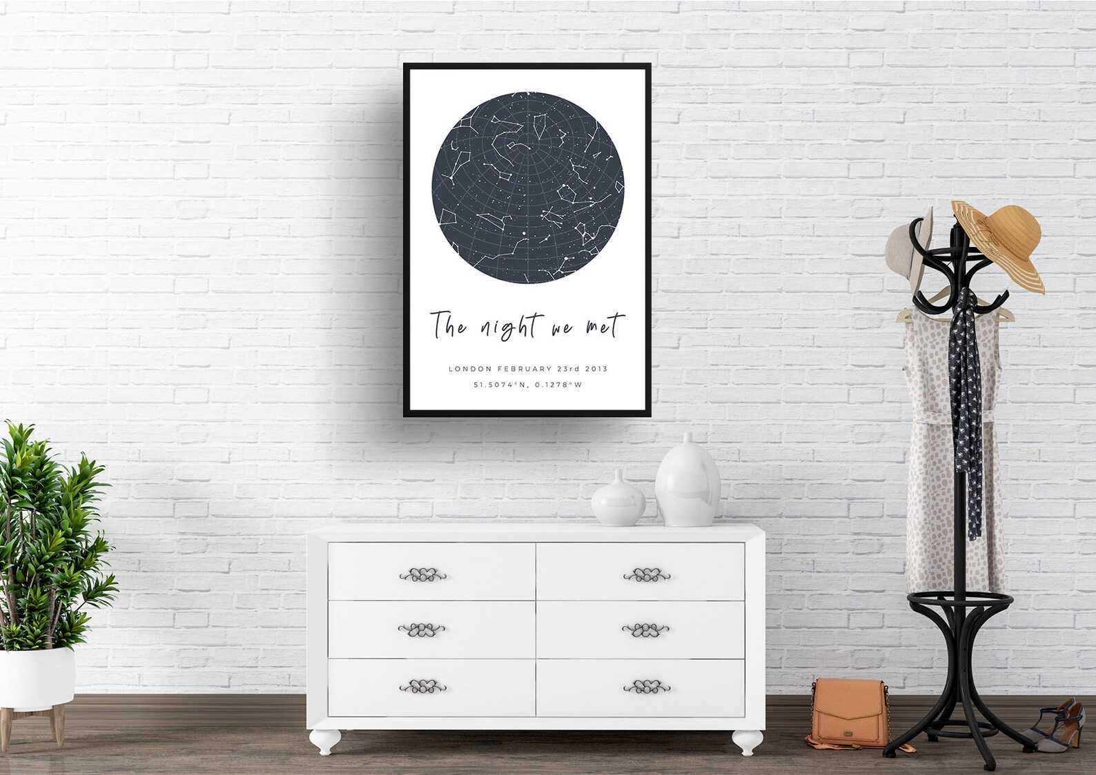 Custom Star Map Print -unique Personalized Constellation Anniversary or ...