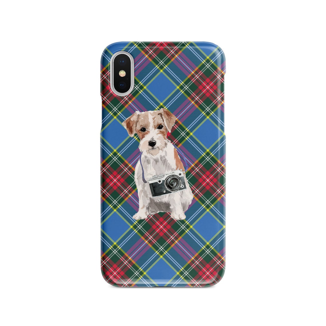 Jack Russel dog Tartan phone case. 11 Tartan styles. Iphone 6 | Etsy
