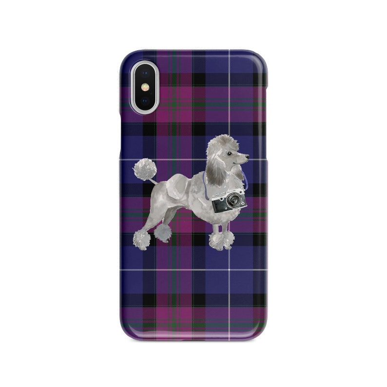 Grey Poodle Dog Tartan Phone Case. 11 Tartan Styles. Iphone 6 - Etsy UK