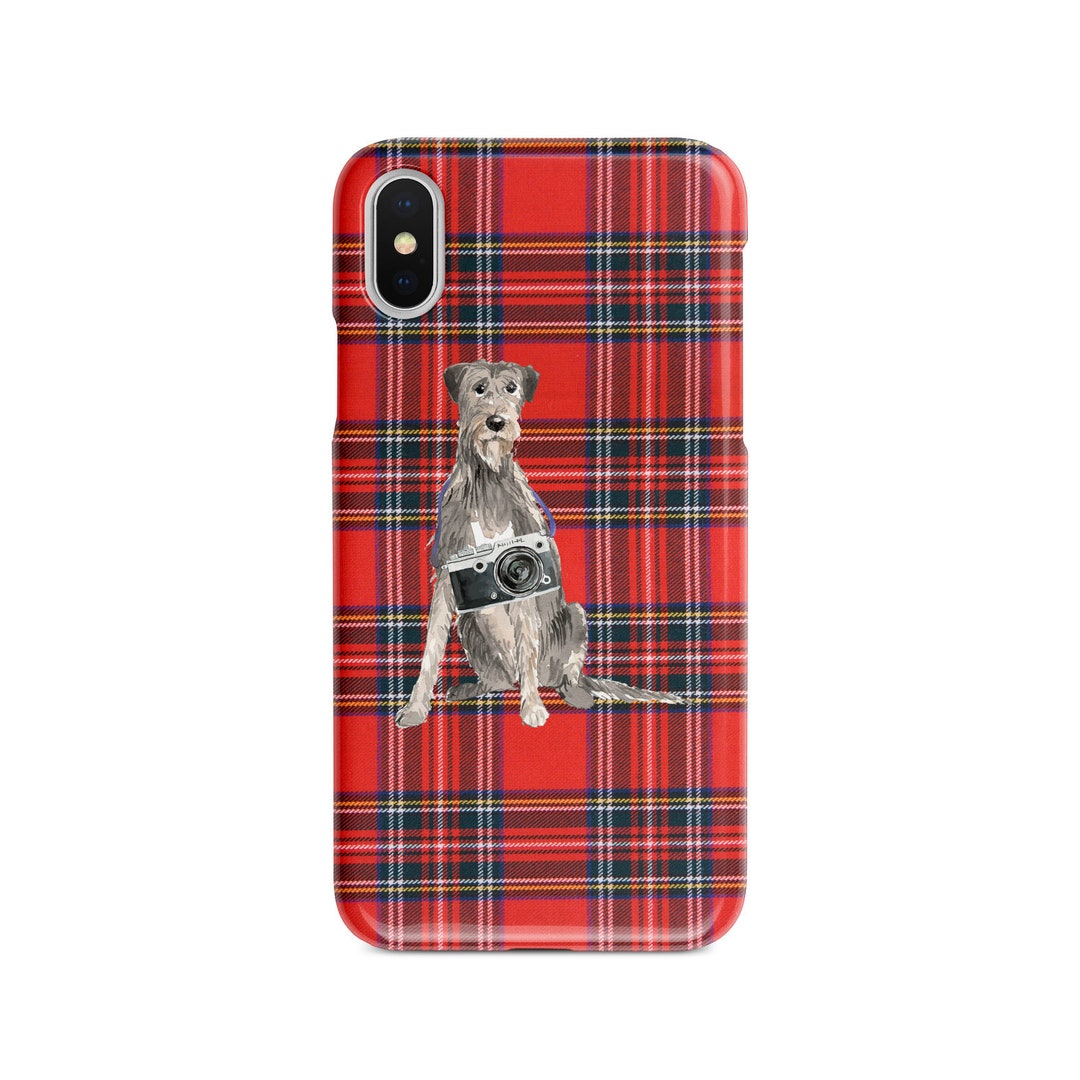 Irish Wolf Hound Dog Tartan Phone Case. 11 Styles: iPhone 16 Pro Max ...