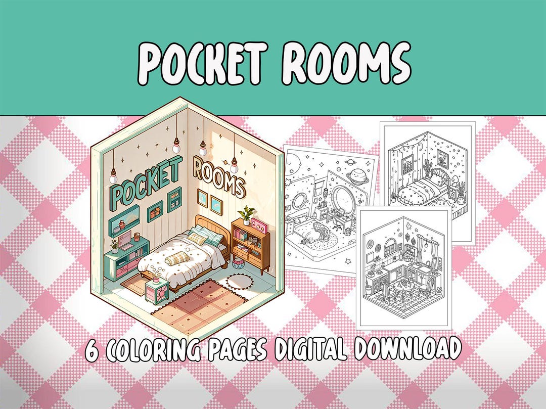 Pocket Rooms: Super Cute Corner Spaces Coloring Book by Mrs Henri's ...
