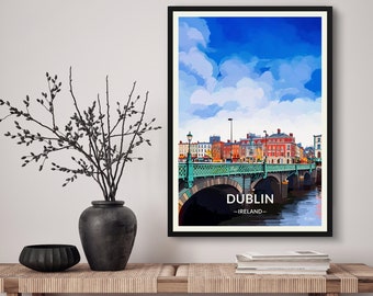 Dublin Retro Art Ireland Travel Decor Poster Wall Art Print H622 - Etsy