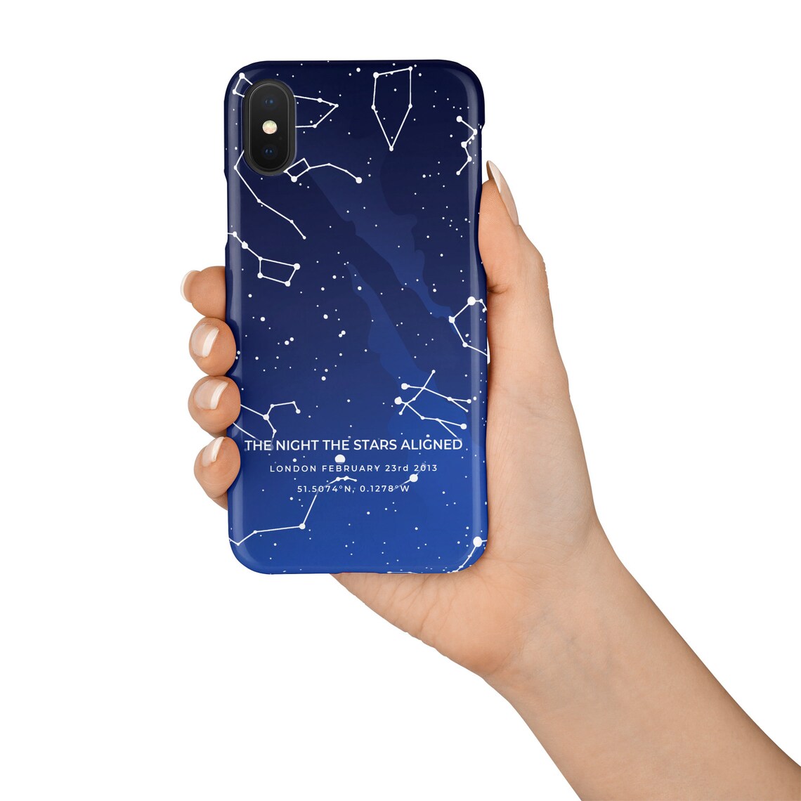 Blue Galaxy Custom Starmap Phone Case. Personalized - Etsy