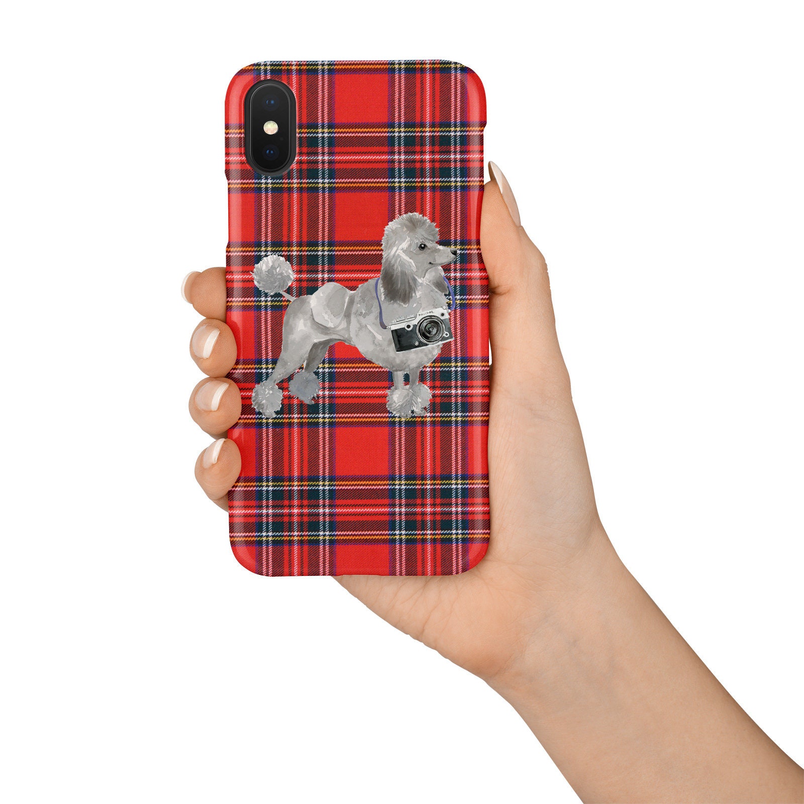 Grey Poodle Dog Tartan Phone Case. 11 Tartan Styles. Iphone 6 - Etsy UK