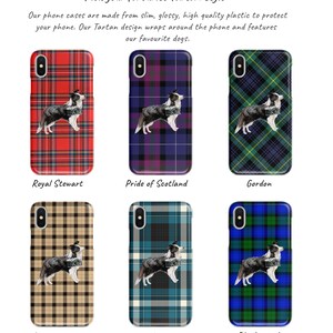 Border Collie Dog Tartan Phone Case. 11 Styles: iPhone 16 Pro Max, 15 ...