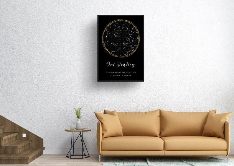 Classic Handwritten Custom Star Map Personalized - Etsy