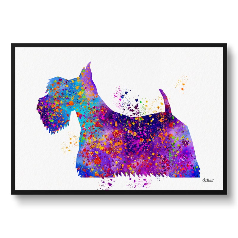Scottie Dog Print - Etsy UK