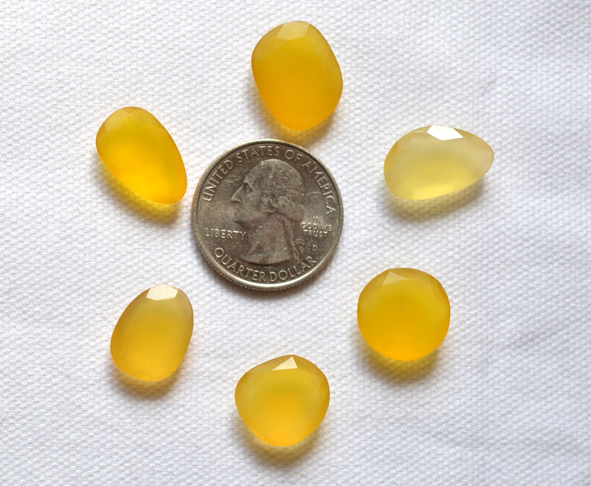 Yellow Chalcedony Gemstone Mix Shape Chalcedony Slices - Etsy UK