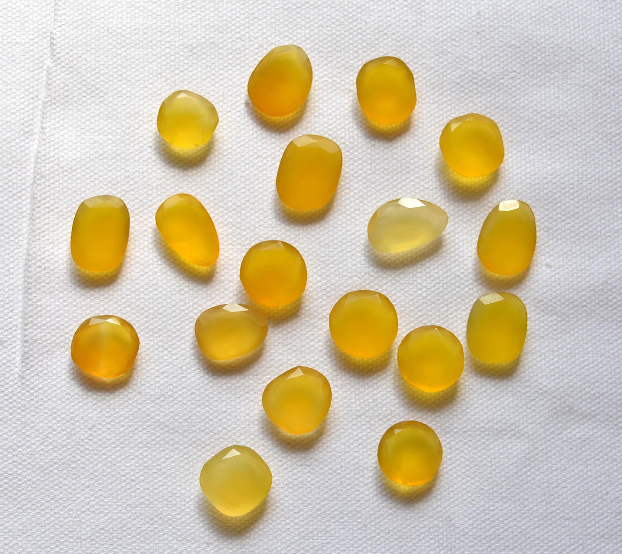 Yellow Chalcedony Gemstone Mix Shape Chalcedony Slices - Etsy UK