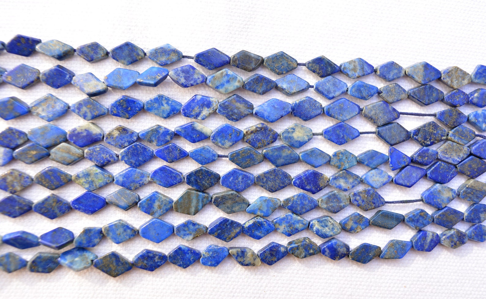 Natural Blue Lapis Lazuli Faceted Diamond Shape Gemstone | Etsy