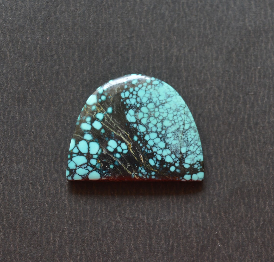 Gema turquesa tibetana de lujo cabujón azul turquesa espalda - Etsy España