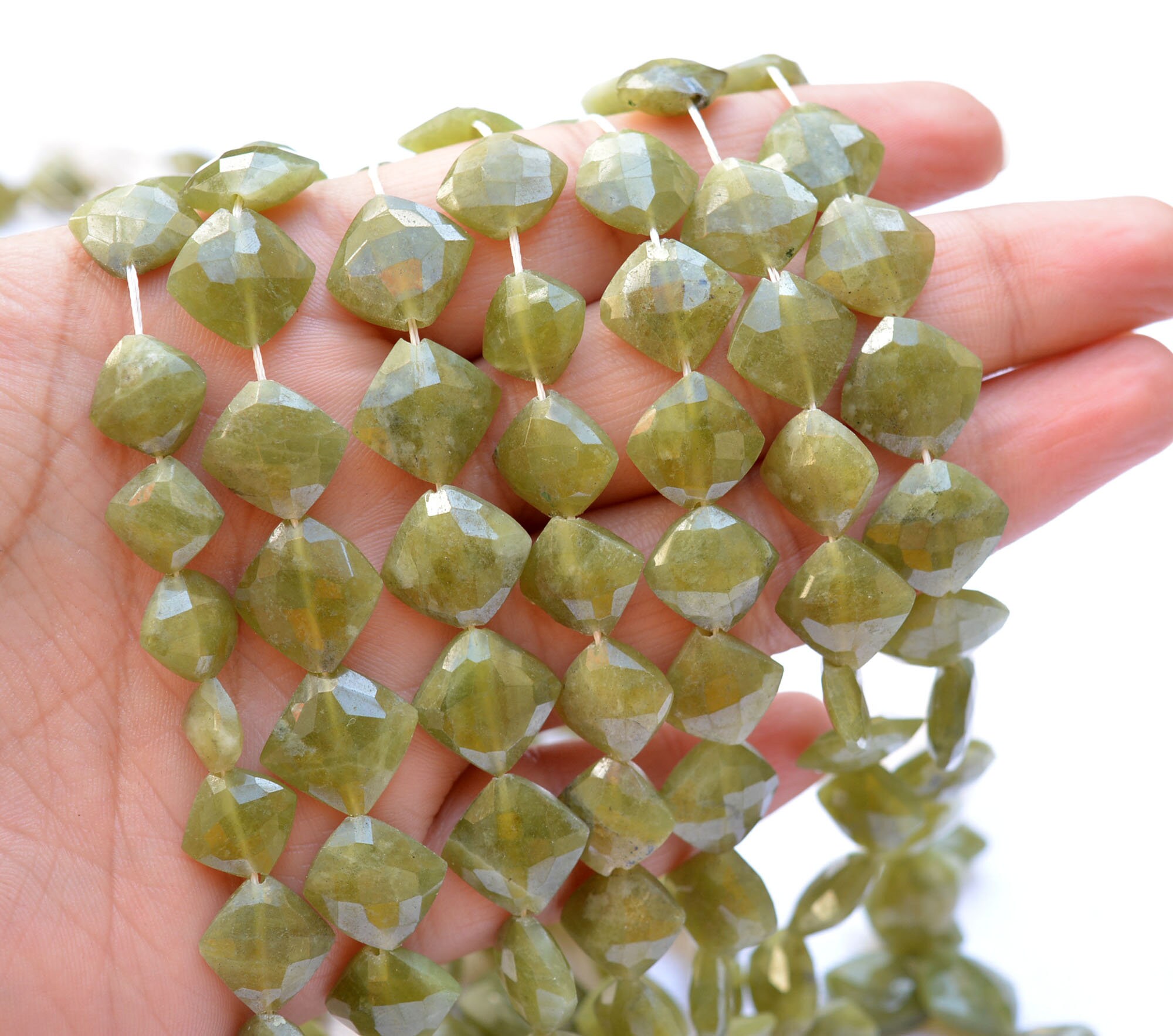 Vasonite Square Shape Beads Faceted Vasonite Gemstone Semi | Etsy