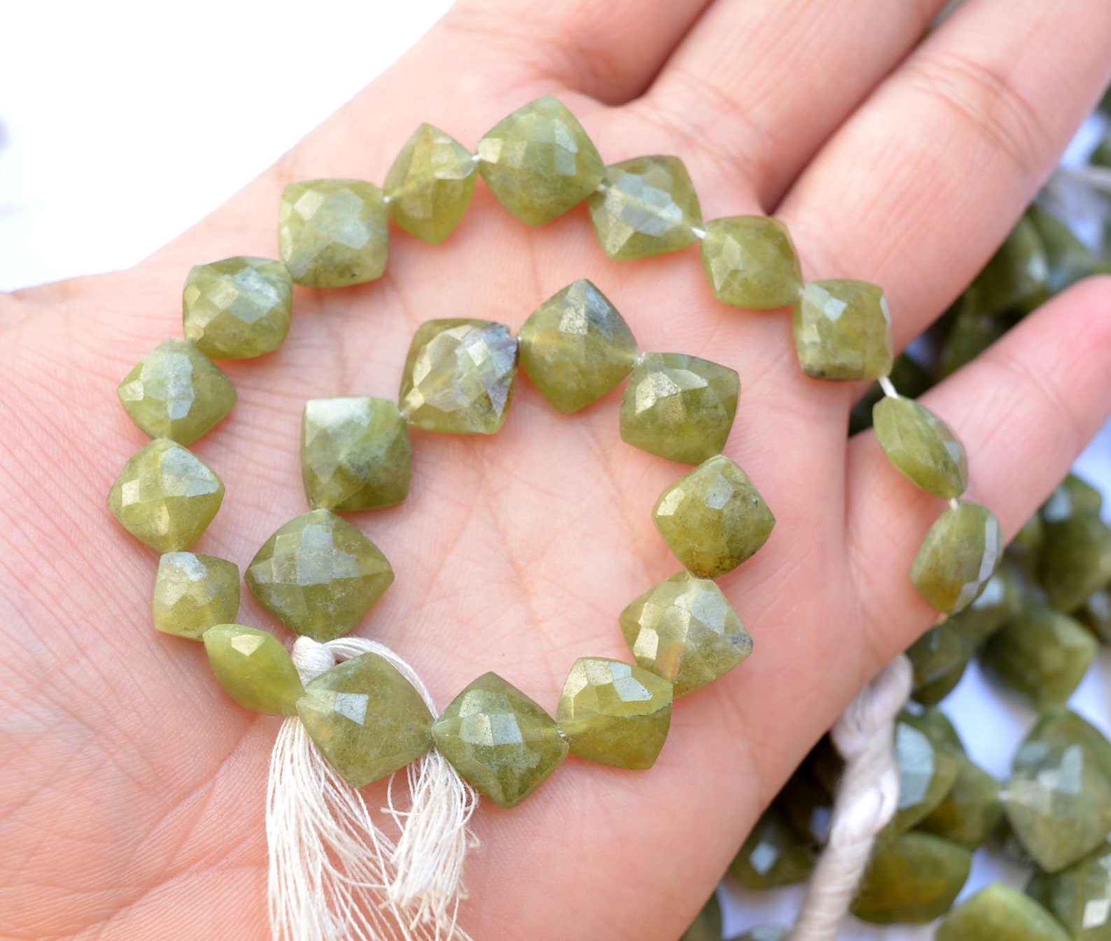 Vasonite Square Shape Beads Faceted Vasonite Gemstone Semi | Etsy