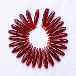 Buy 7.5x34 Mm, Ruby Hydro Quartz, Long Drop Shape Briolettes, Red Color ...