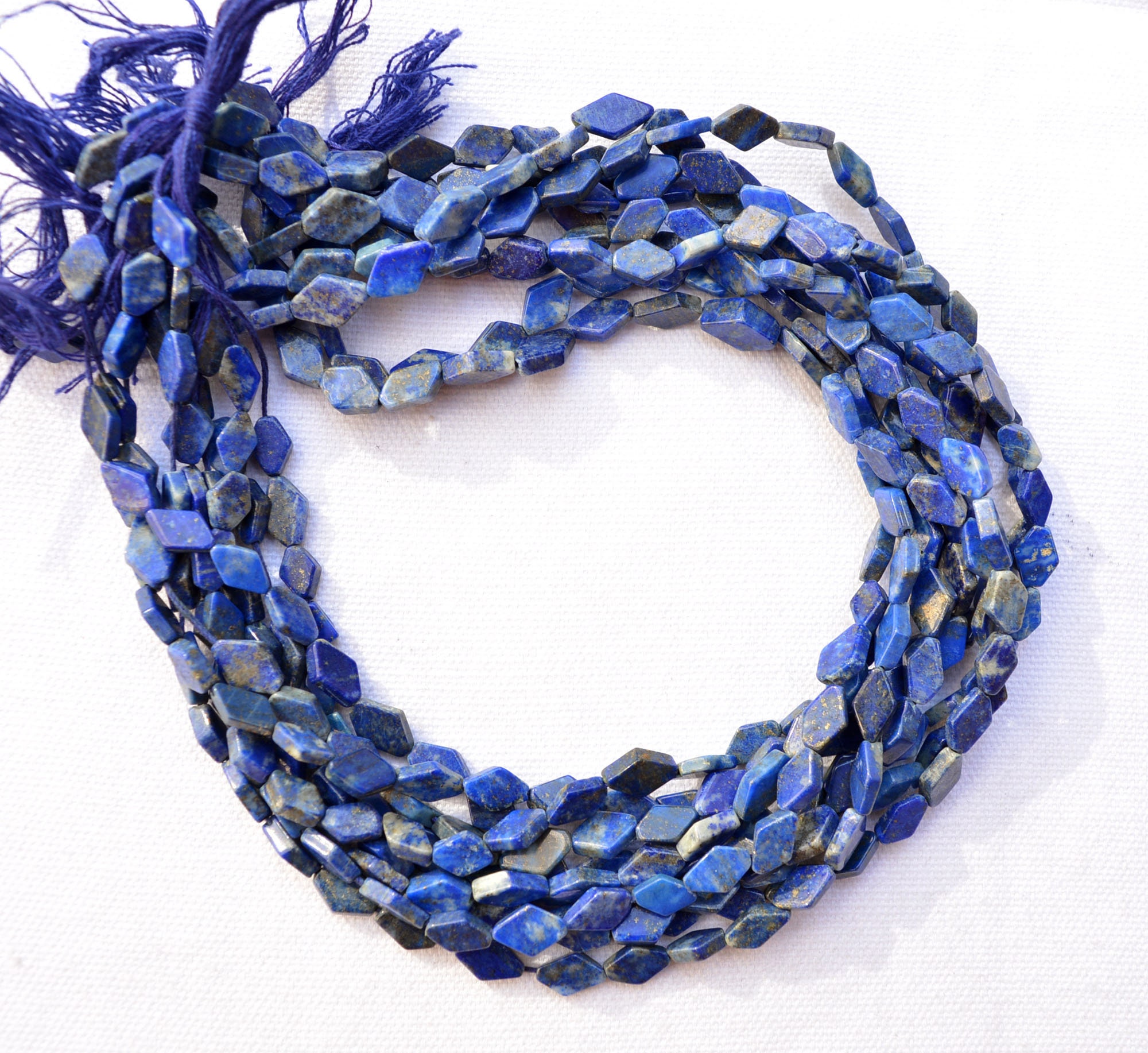 Natural Blue Lapis Lazuli Faceted Diamond Shape Gemstone - Etsy