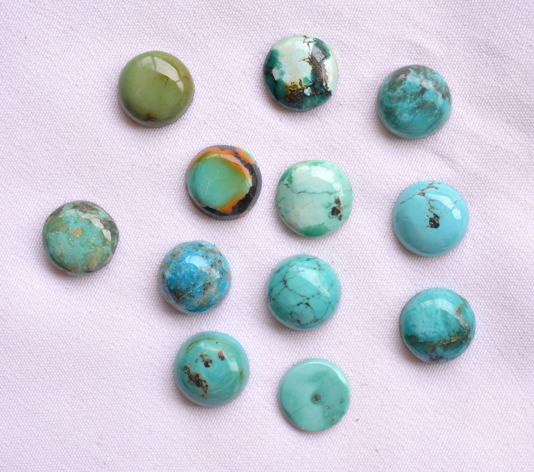 Natural Tibetan Turquoise Round Shape Cabochon 11mm - Etsy