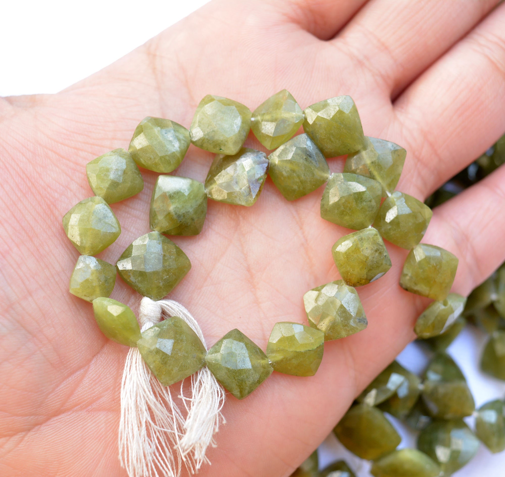 Vasonite Square Shape Beads Faceted Vasonite Gemstone Semi | Etsy