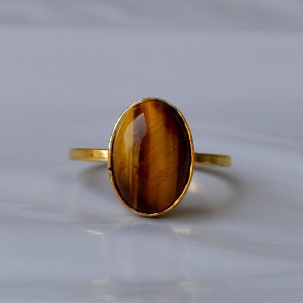 Tiger Eye Ring - Etsy