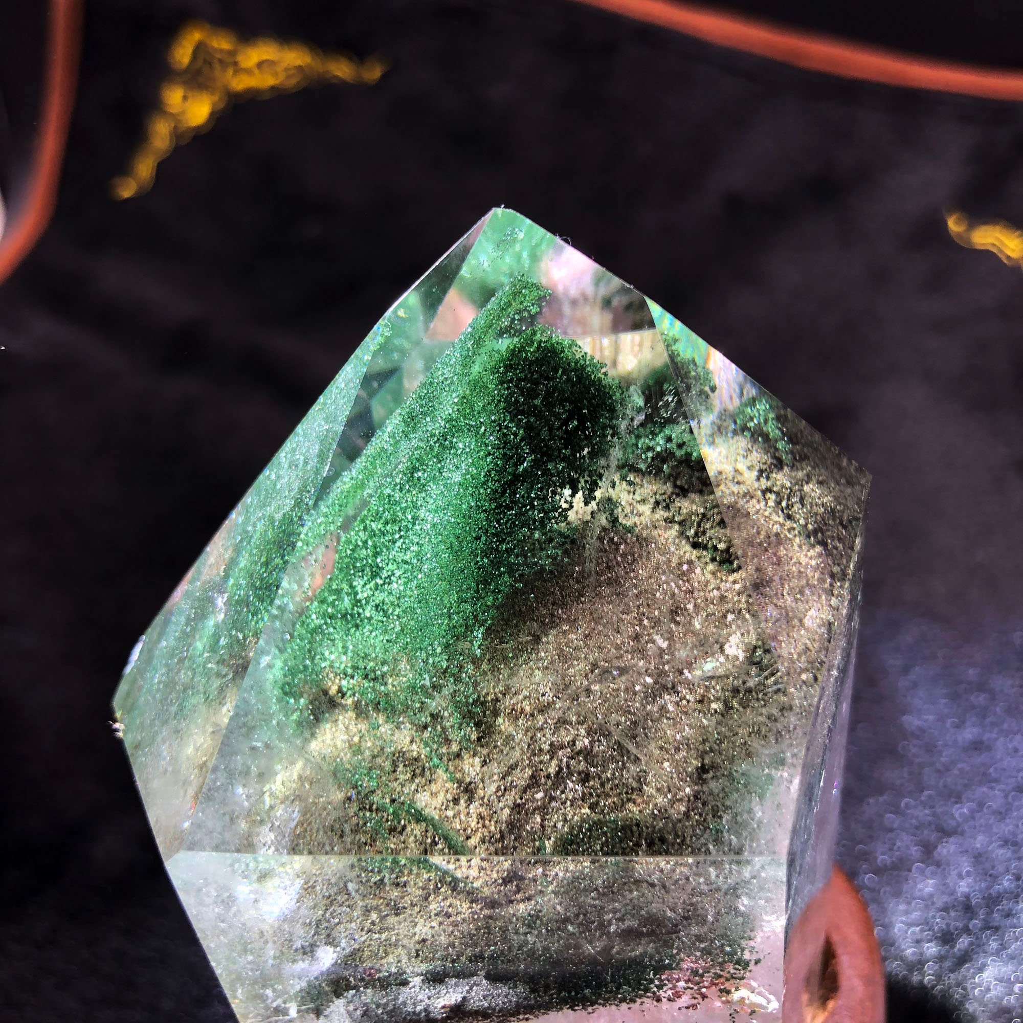 CRYSTAL Natural Green Ghost Crystal / Rare Green Ghost Quartz - Etsy