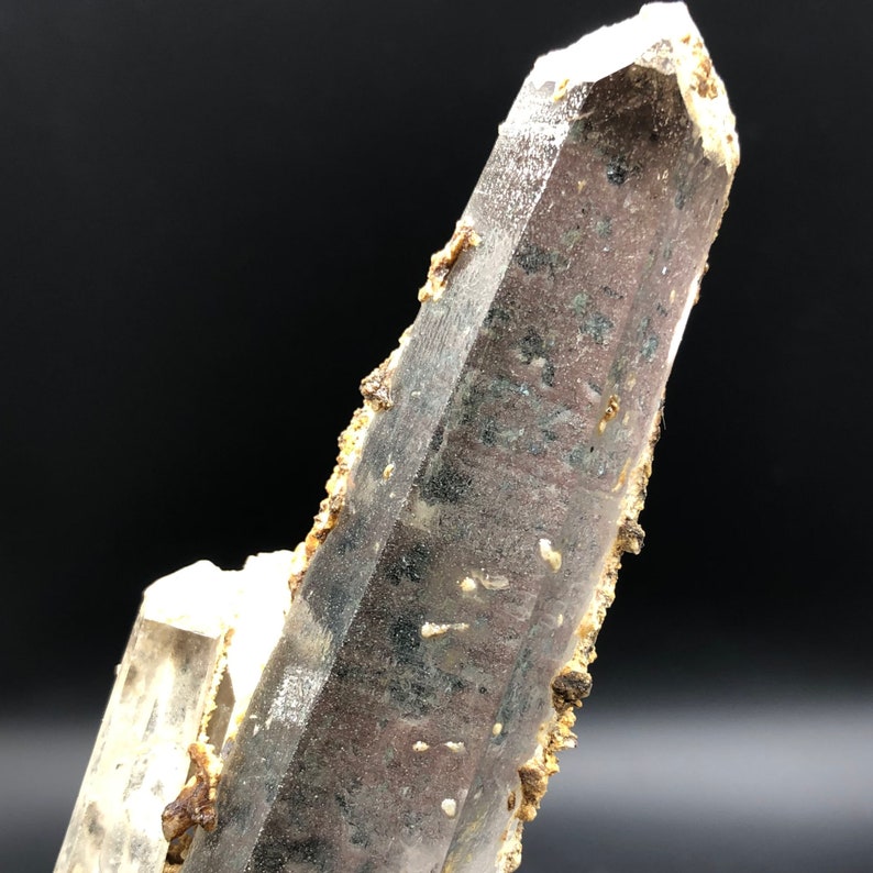 NATURAL Skeletal QUARTZ Inner Mongolia Crystal Point&calcite Mineral ...