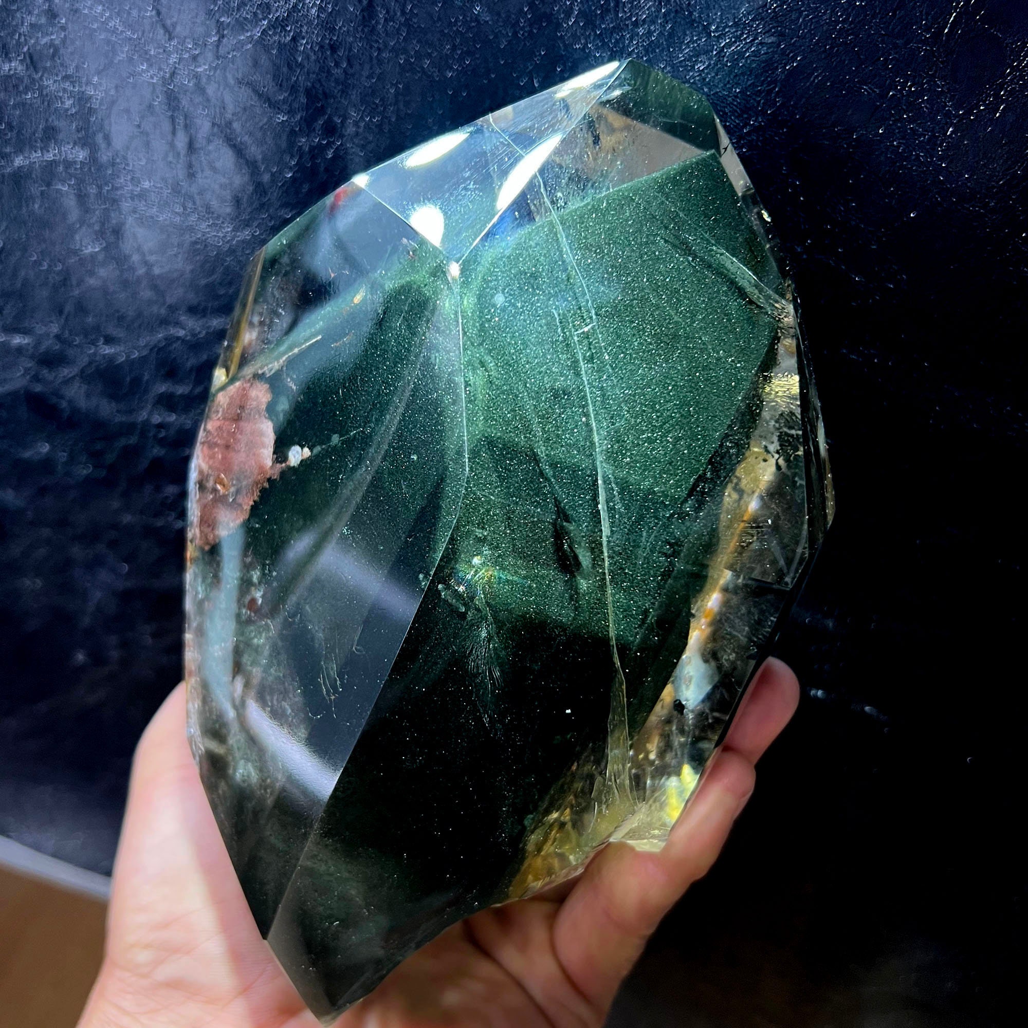 Crystal Super Beautiful Green Ghost Quartz Ghost Crystal Specimen ...
