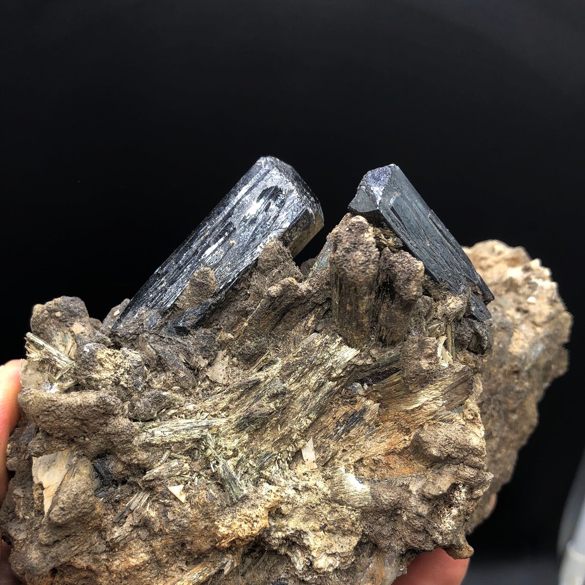 Crystal Natural Columnar Ilvaiteverdelite Cluster Symbiosis - Etsy