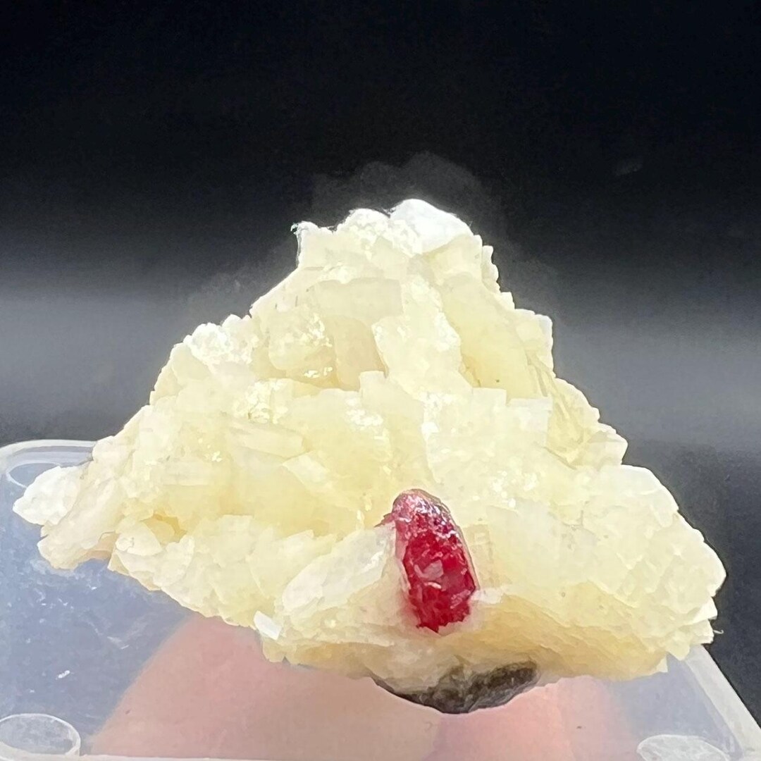 CINNABAR, Natural Gem CINNABAR White Dolomite Mineral Specimen#q758 - Etsy