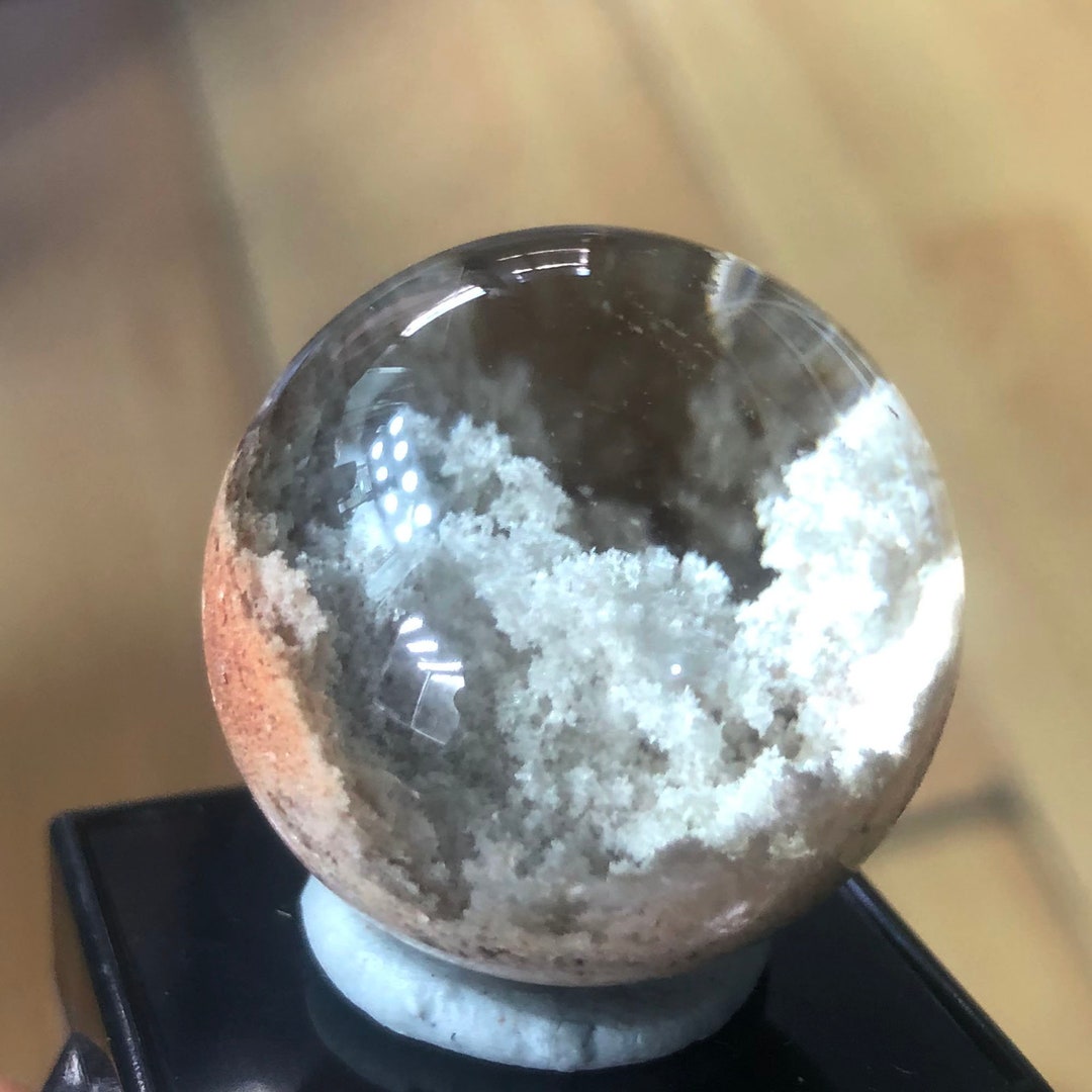 High-quality Clear Natural White Ghost Crystal Ball / White Ghost ...