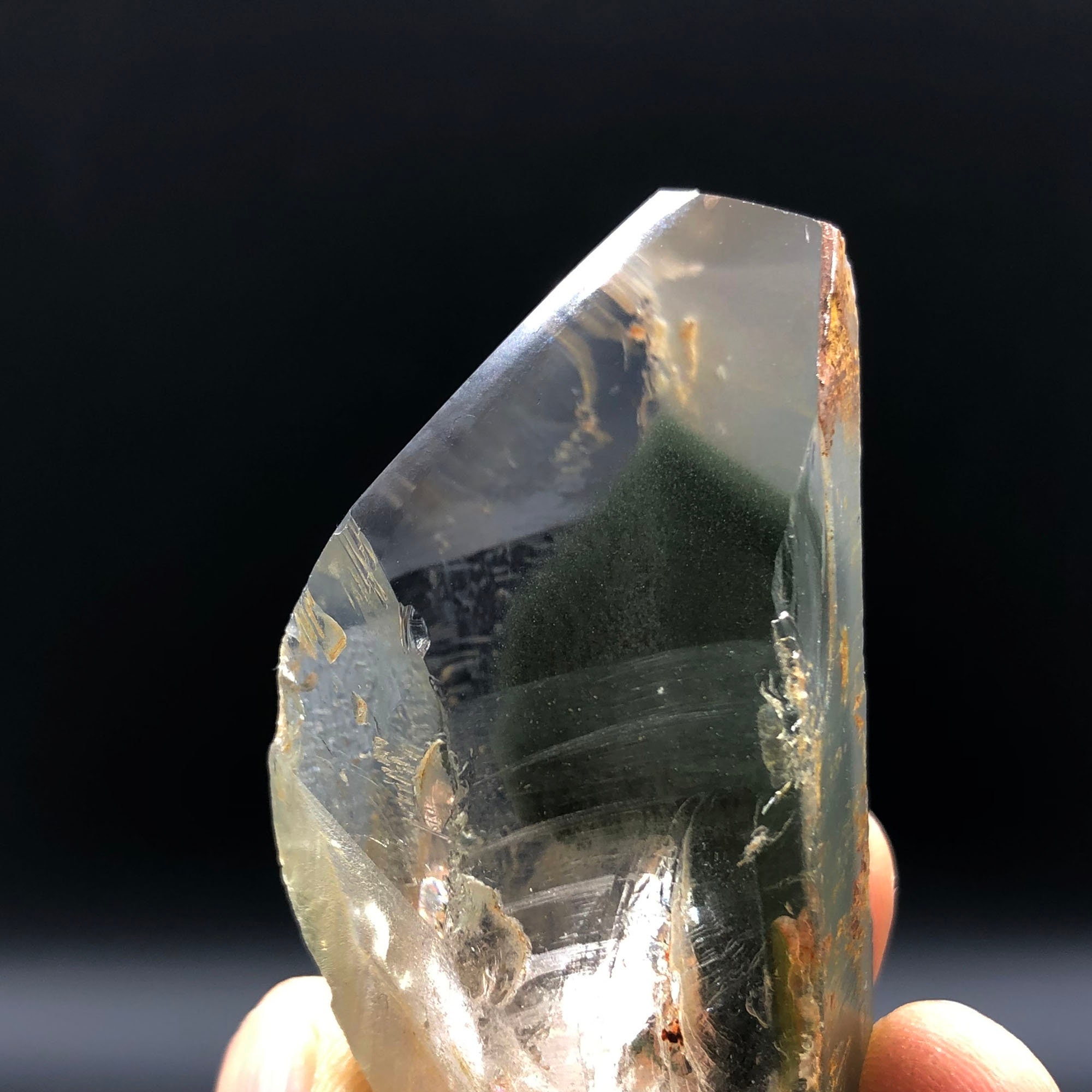 Pyramid Crystal/ Green Ghost Quartz Ghost Crystal Specimen - Etsy