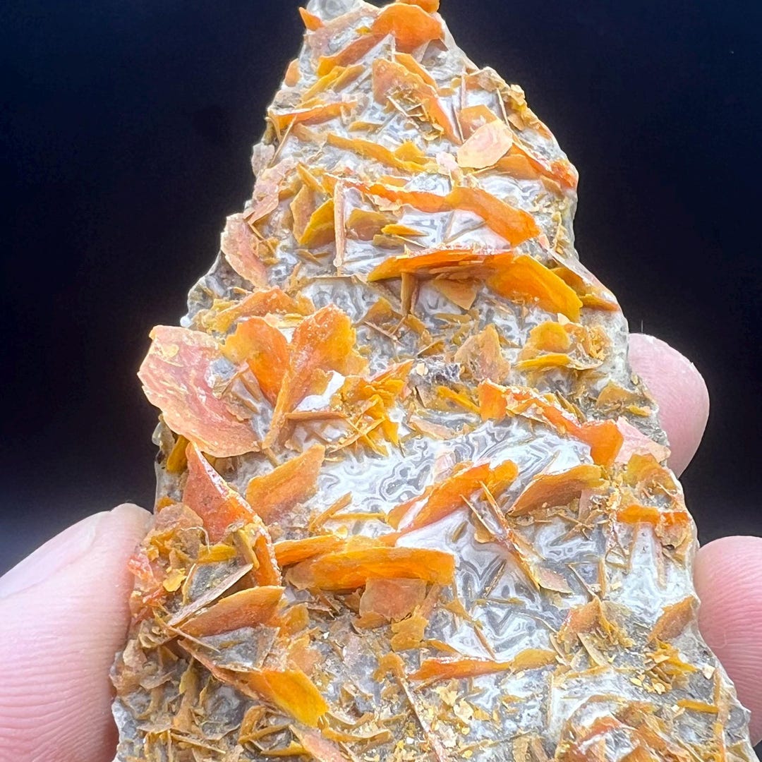 Wulfenite--beautiful Natural Red Wulfenite Crystal on Matrix Mineral ...