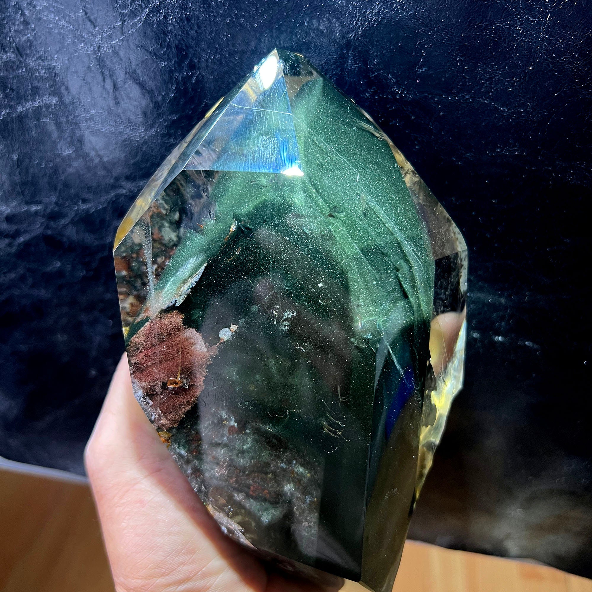 Crystal Super Beautiful Green Ghost Quartz Ghost Crystal Specimen ...