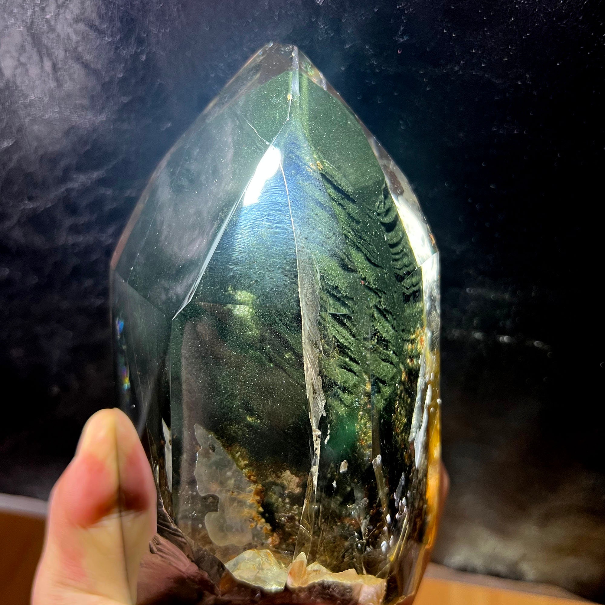 Crystal Super Beautiful Green Ghost Quartz Ghost Crystal Specimen ...