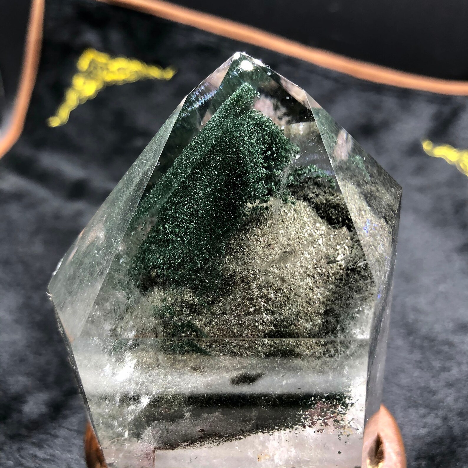 CRYSTAL Natural Green Ghost Crystal / Rare Green Ghost Quartz Specimen ...