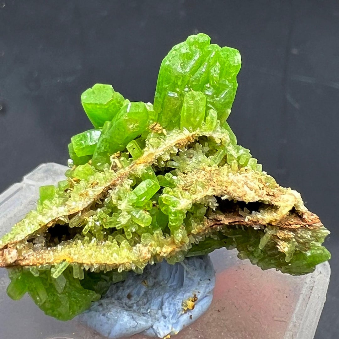 Pyromorphite, Natural Green Pyromorphite Crystal Cluster Matrix Mineral ...