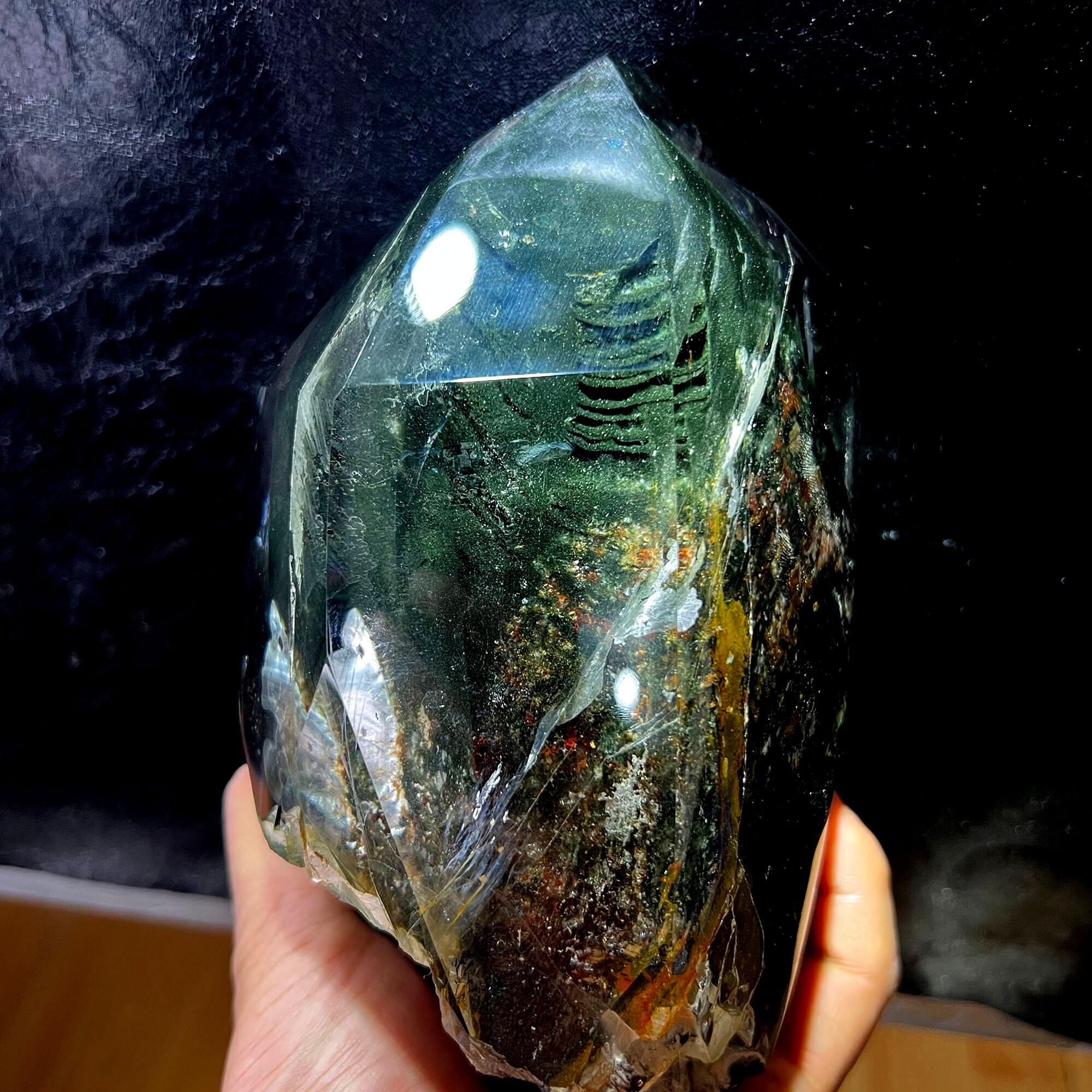 Crystal Super Beautiful Green Ghost Quartz Ghost Crystal Specimen ...