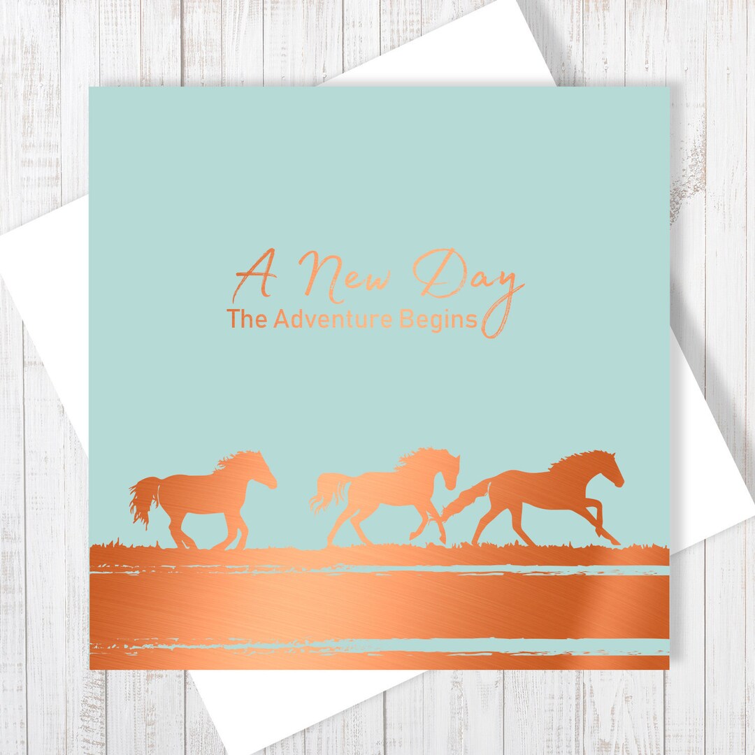 A New Day Card With Copper Foiling - Etsy